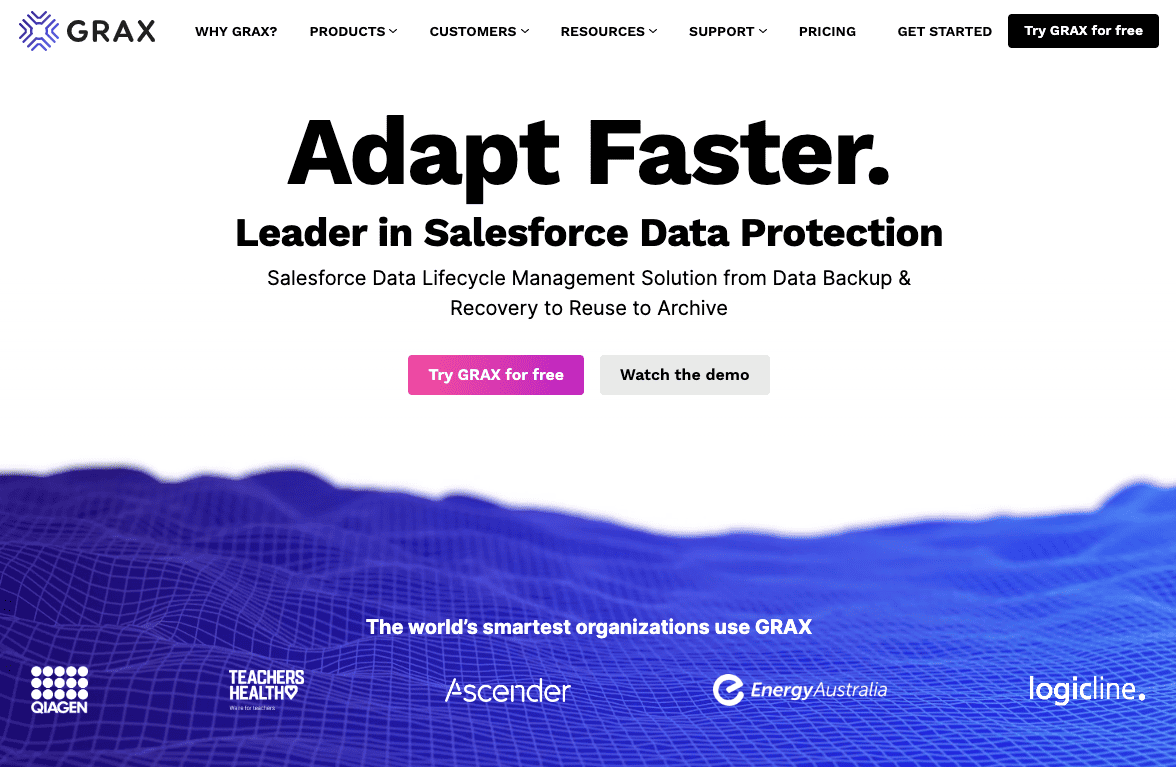 Grax Salesforce Data Protection For Data Lifecycle Management