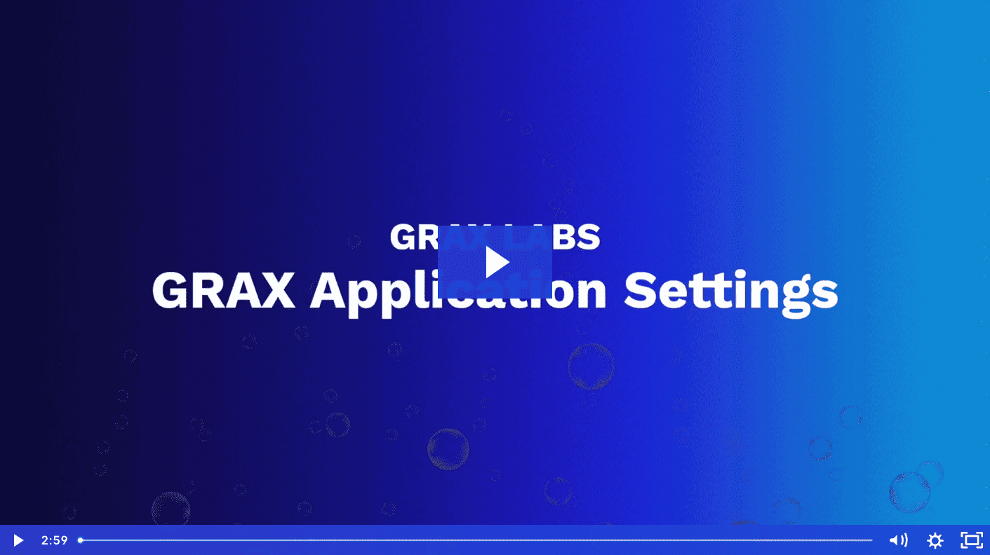 GRAX Settings Tab | GRAX Labs